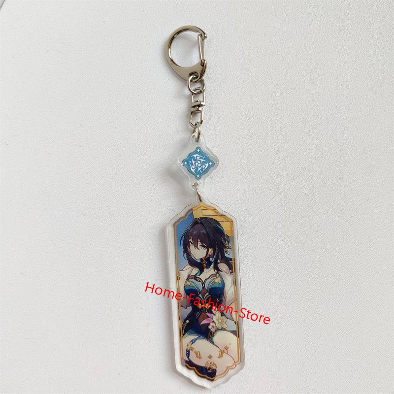 Honkai: Star Rail Keychain Sparkle Acrylic Figure Keyring Anime Pendant ...