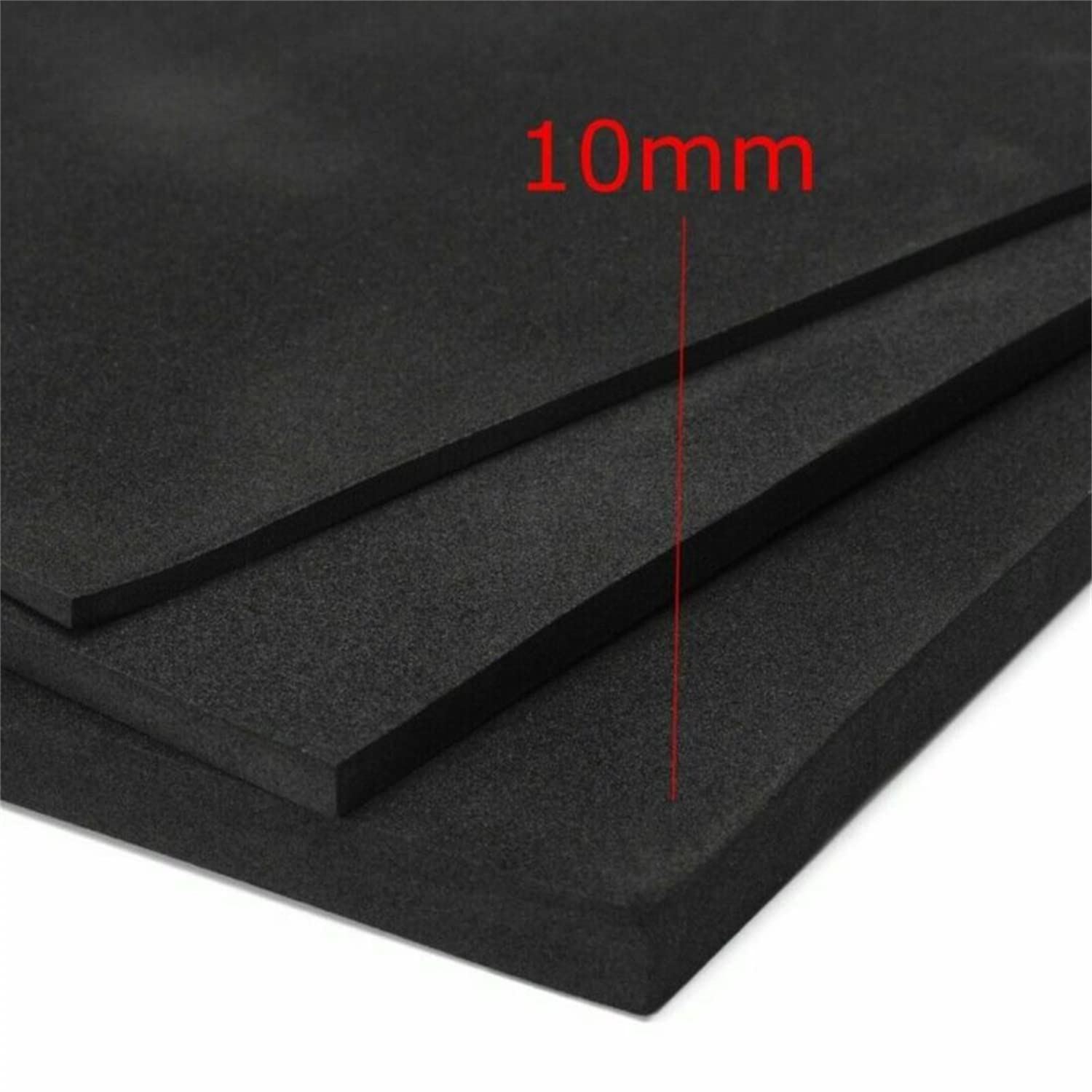 10Pcs Black EVA High Density Closed Cell Foam Sheet Acoustic Sheet 3/5 ...