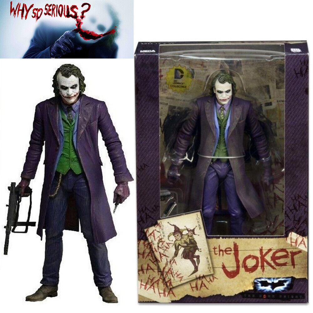 Batman Dark Knight Heath Ledger Joker 7" juguete de acción en caja NECA ...