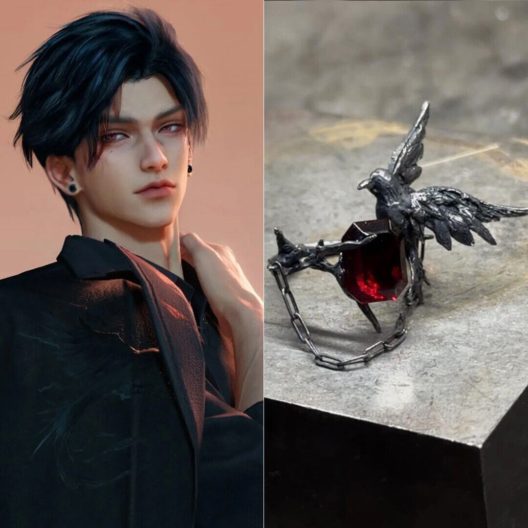 Anime Love and Deepspace Finger Ring Cosplay Ring Sylus Crow Ring ...