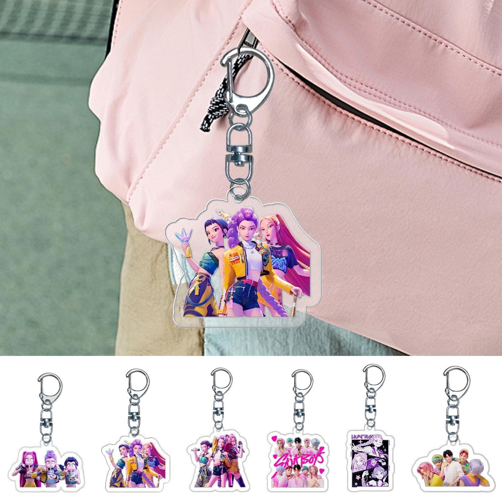 HOT KPOP DEMON Hunters Huntrix Saja Boys Keychains Rumi Zoey Jinu Mira £4.45 - PicClick UK
