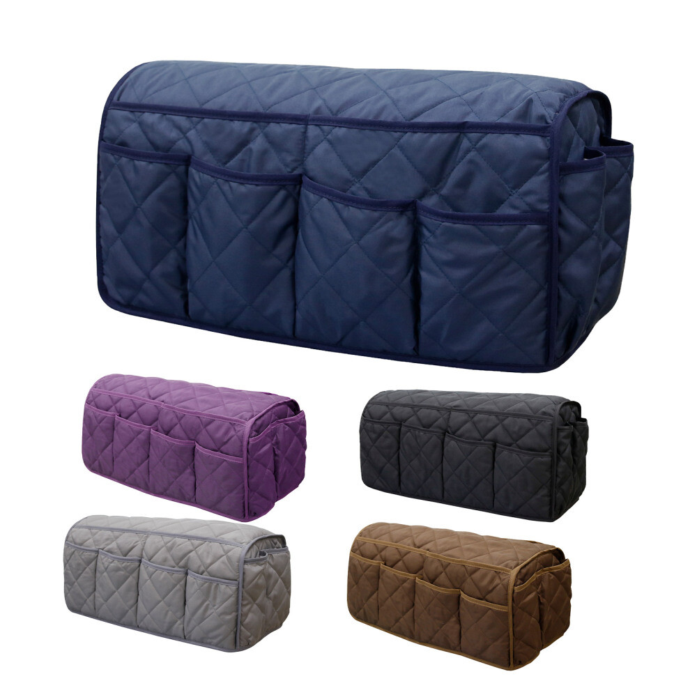 Sofa Arm Rest Tray 14 Pockets Organizer Armchair Caddy Storage Couch ...